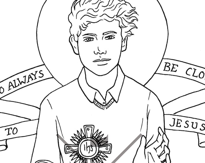 Blessed Carlo Acutis Coloring Page - Etsy