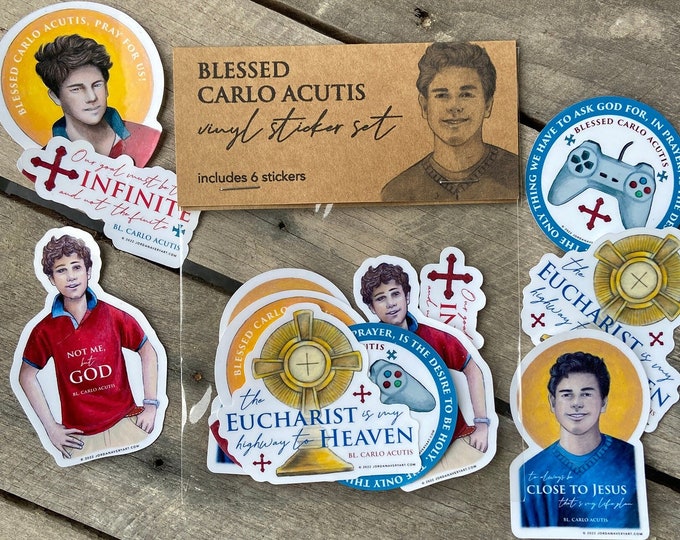 Blessed Carlo Acutis Vinyl Sticker Set - Etsy
