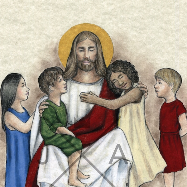 Let the Children Come to Me Art - Etsy