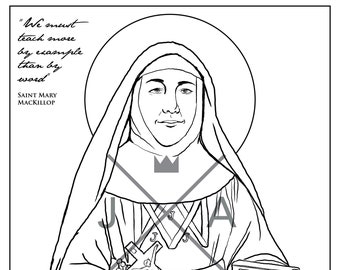 Catholic Coloring Page, Saint Mary Mackillop Coloring Page, Catholic ...
