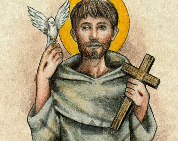 Prayer of Saint Francis Art Print, Catholic Vintage, Wall Art ...