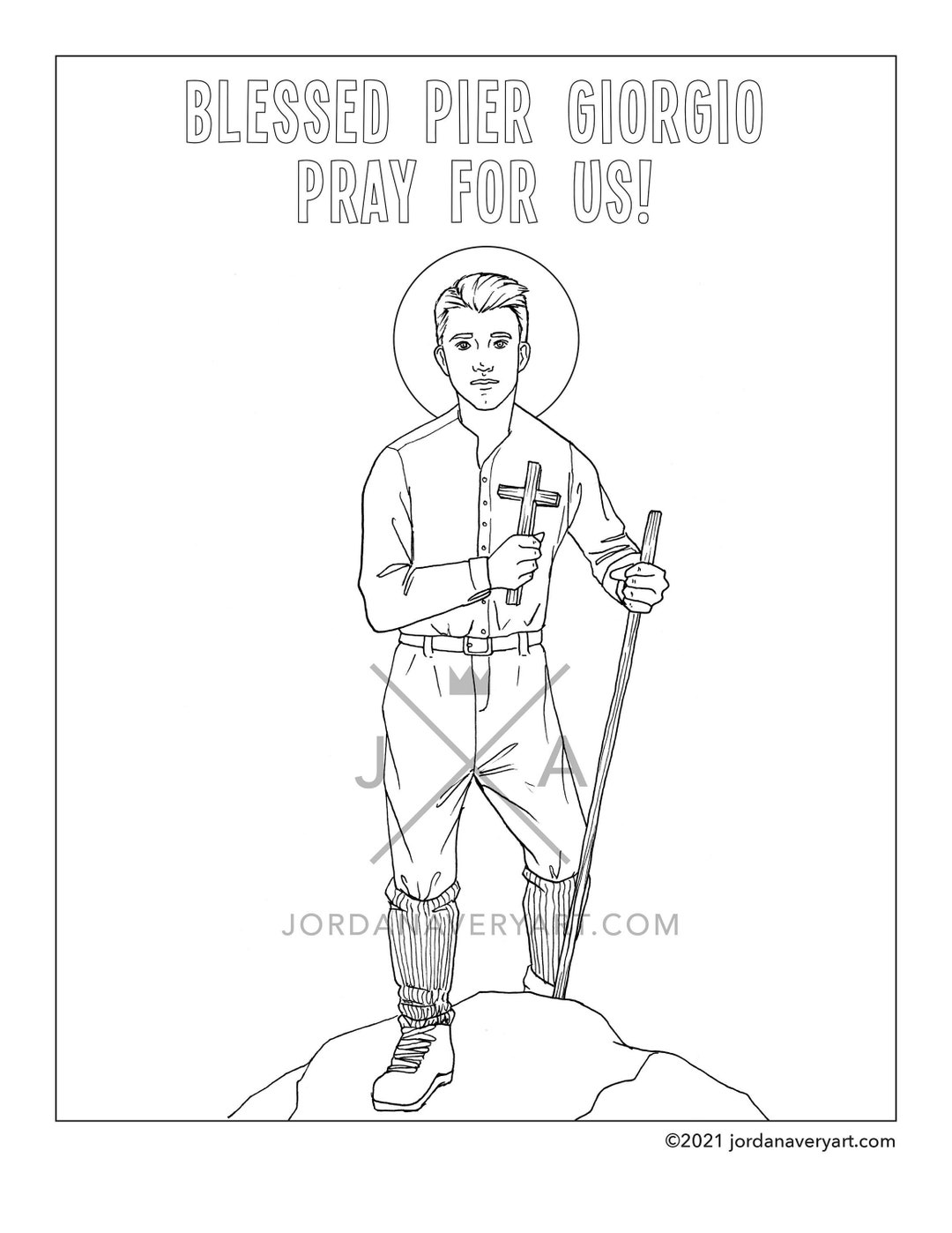 Blessed Pier Giorgio Coloring Page - Etsy Australia