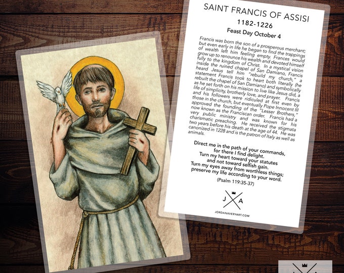 Saint Francis of Assisi Prayer Card - Etsy