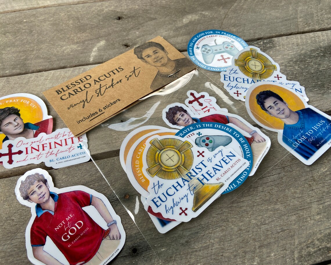 Blessed Carlo Acutis Vinyl Sticker Set - Etsy