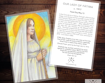 Our Lady of Fatima 1 Holy Card Prayer Card pack of 25 - Etsy