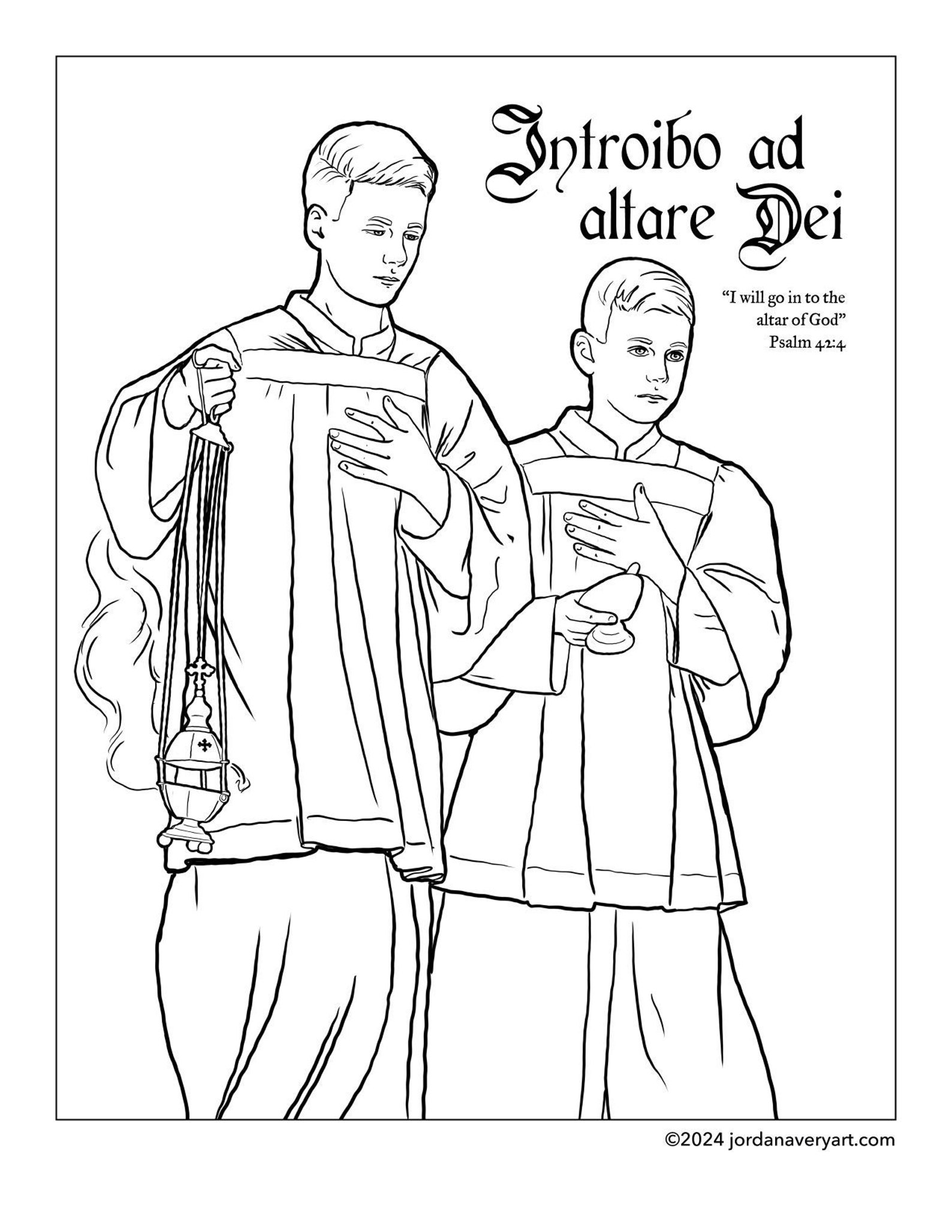 Altar Servers Coloring Page - Etsy