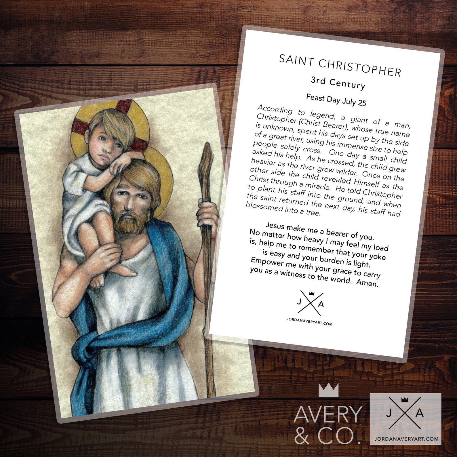 Saint Christopher Prayer Card - Etsy