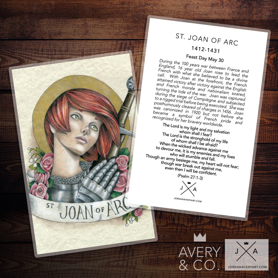 Saint Joan of Arc Prayer Card | Etsy