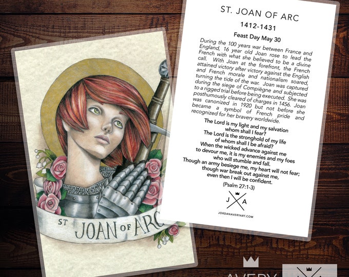 Saint Joan of Arc Prayer Card - Etsy