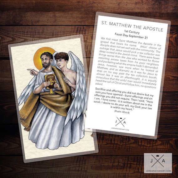 Saint Matthew the Apostle Prayer Card - Etsy