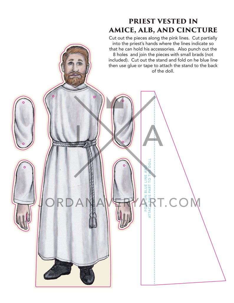 Priest and Altar Server Paper Doll Set DIGITAL DOWNLOAD - Etsy