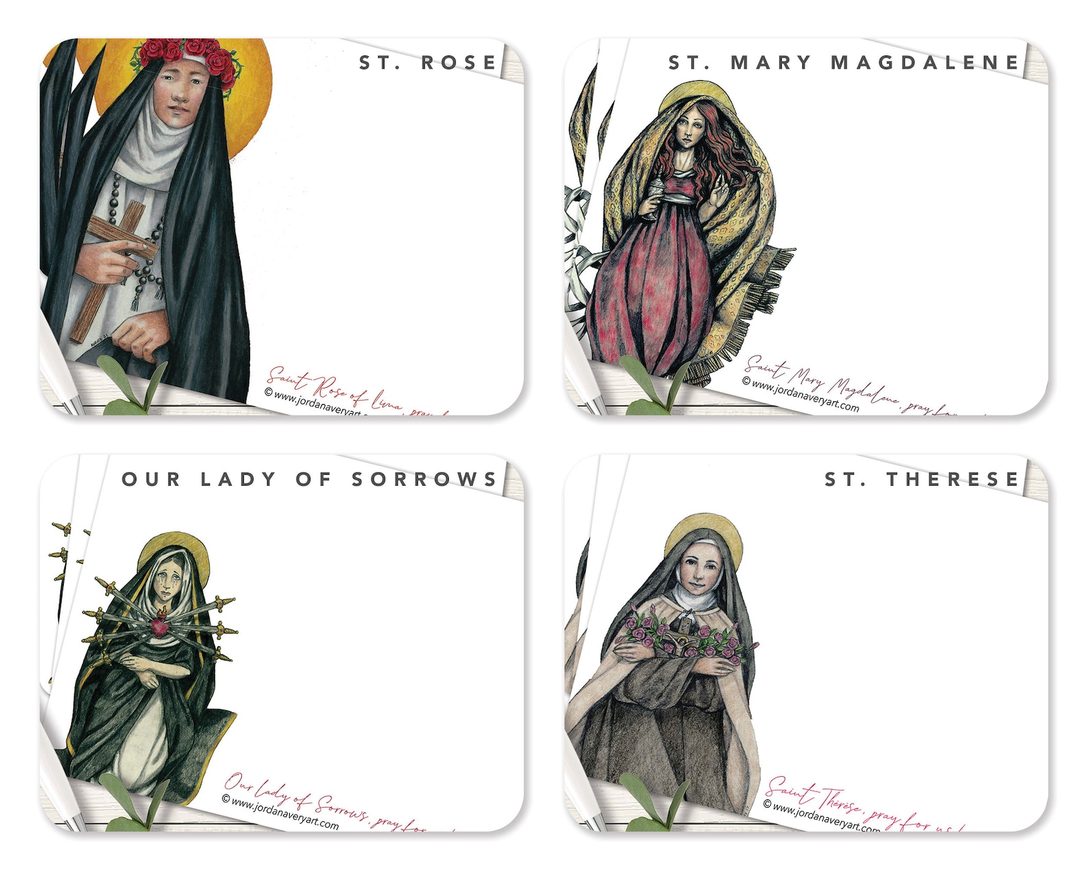 Saints of God Flat Note Card and Envelope Set - Etsy