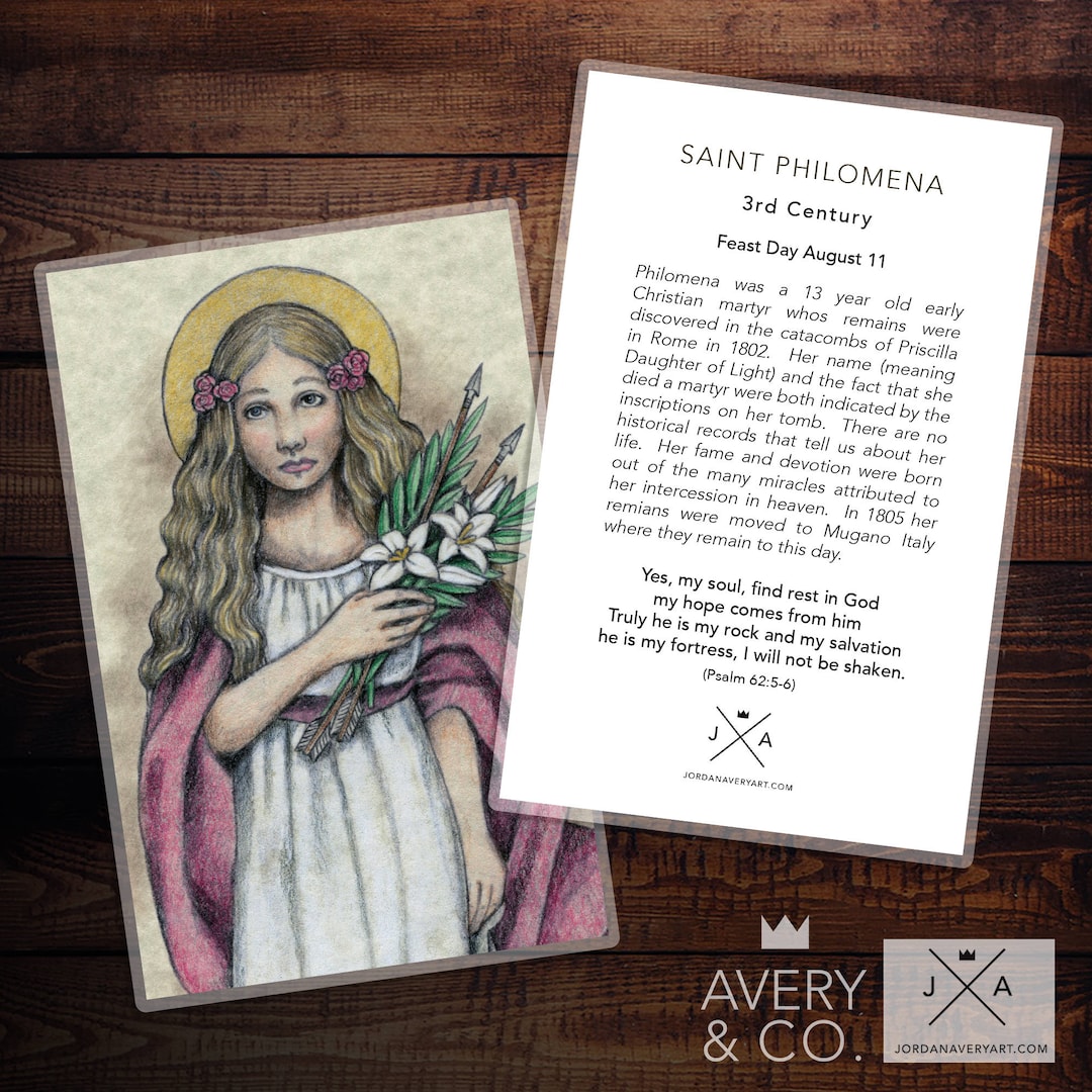 Saint Philomena Prayer Card - Etsy
