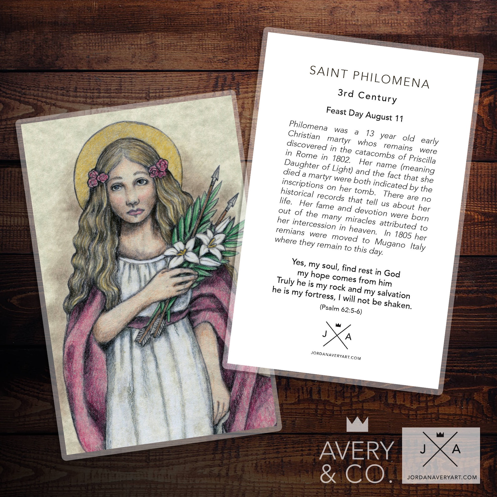 Saint Philomena Prayer Card - Etsy