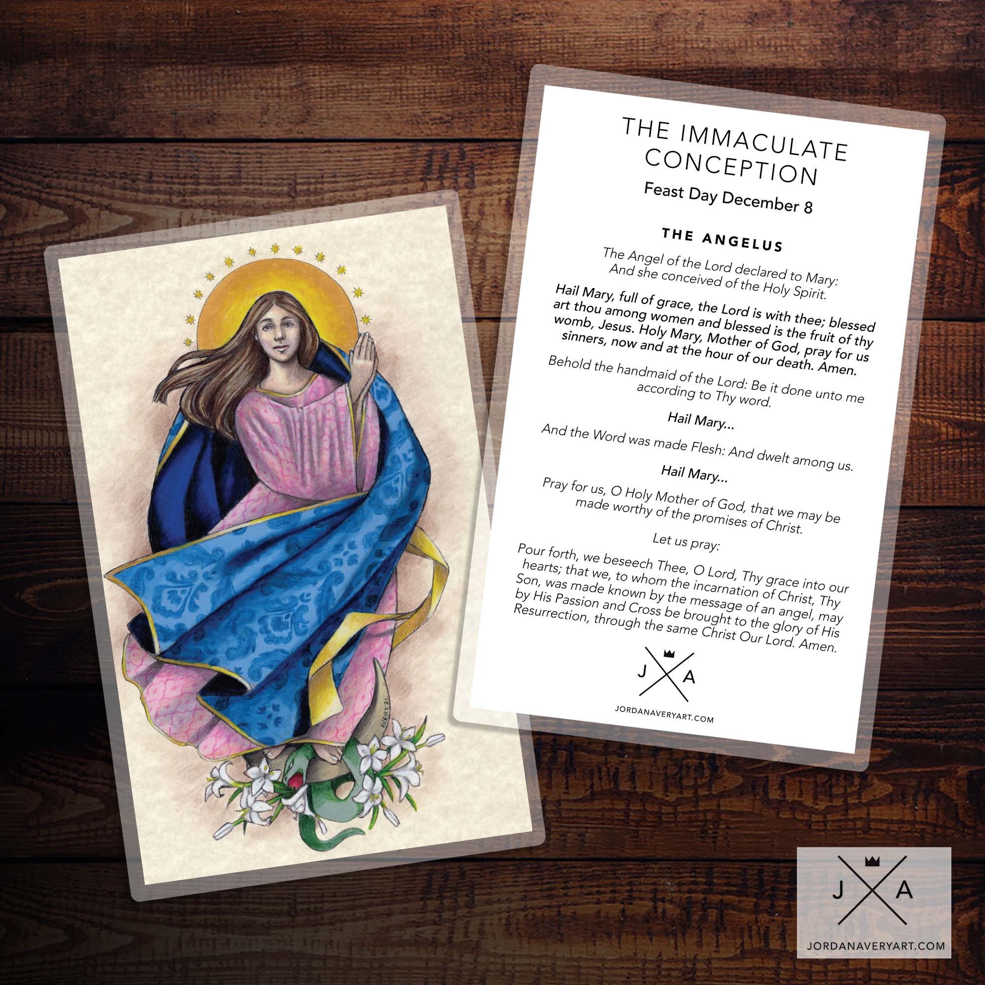 Immaculate Conception Prayer Card - Etsy