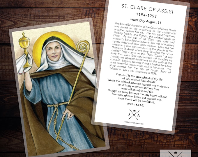 Saint Clare, Clare of Assisi, Religious Icon, Religious Gift, Catholic ...