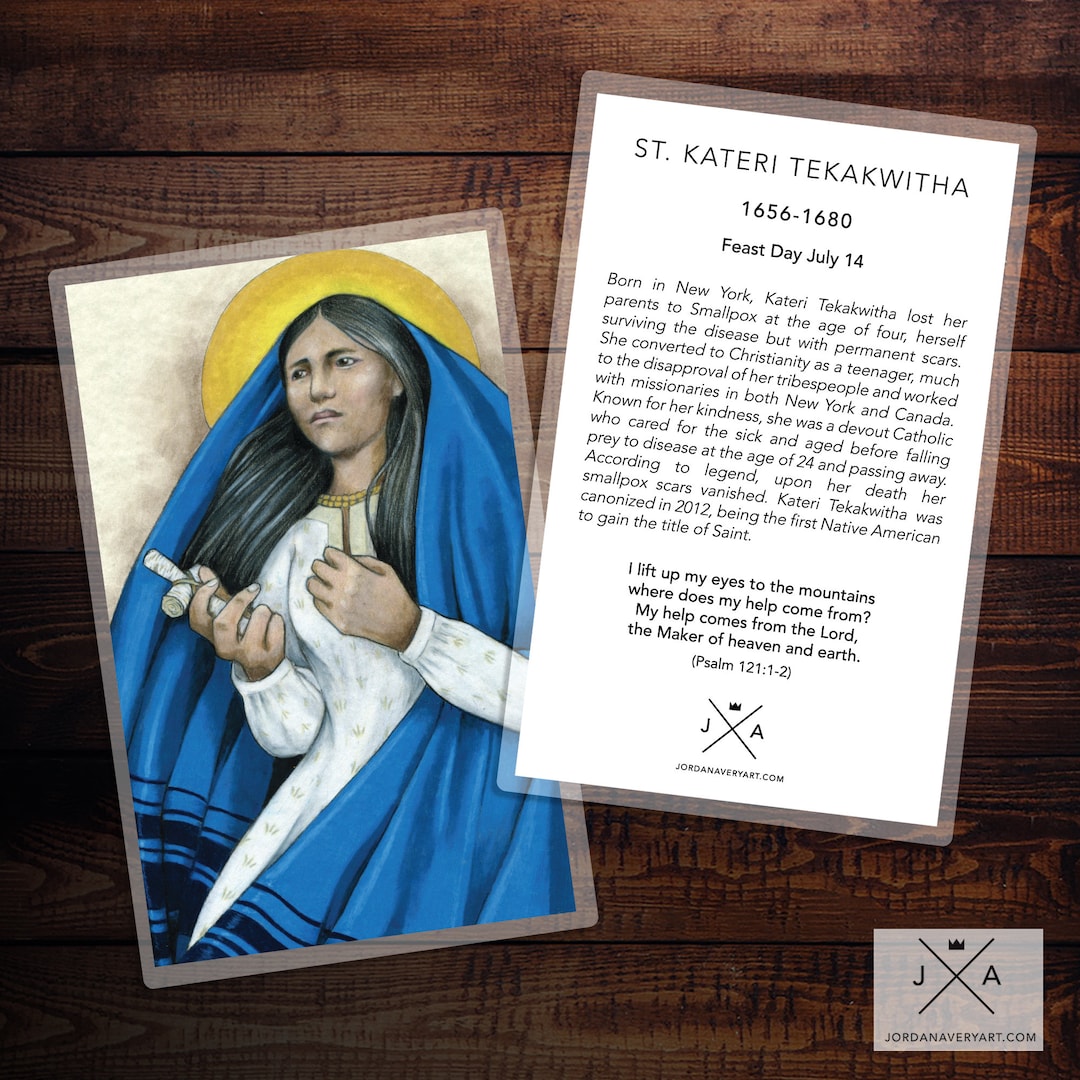 Saint Kateri Tekakwitha Prayer Card - Etsy
