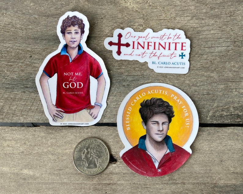 Blessed Carlo Acutis Vinyl Sticker Set - Etsy