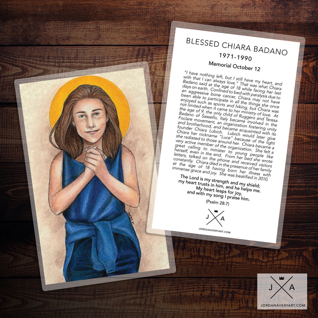 Blessed Chiara Badano Prayer Card - Etsy