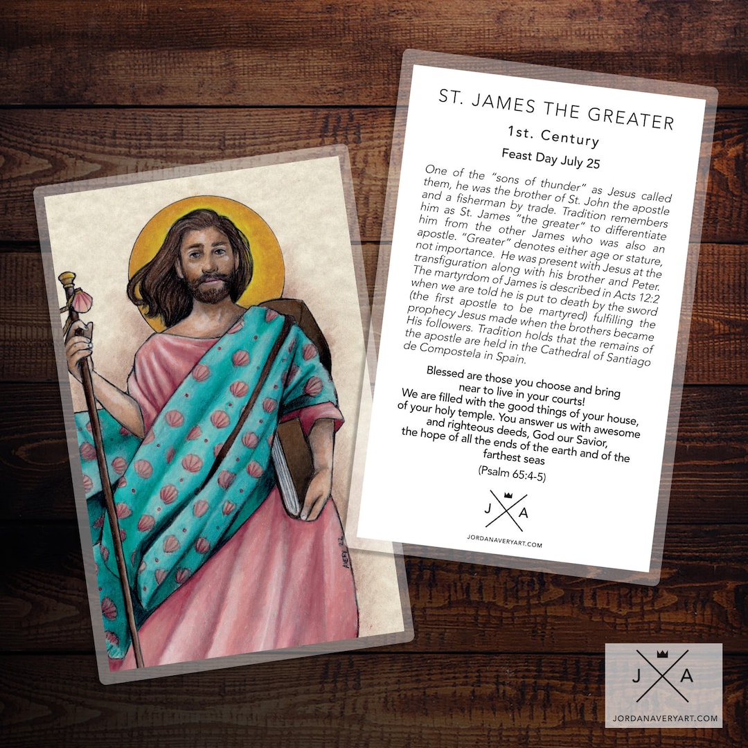 Saint James the Greater Prayer Card - Etsy