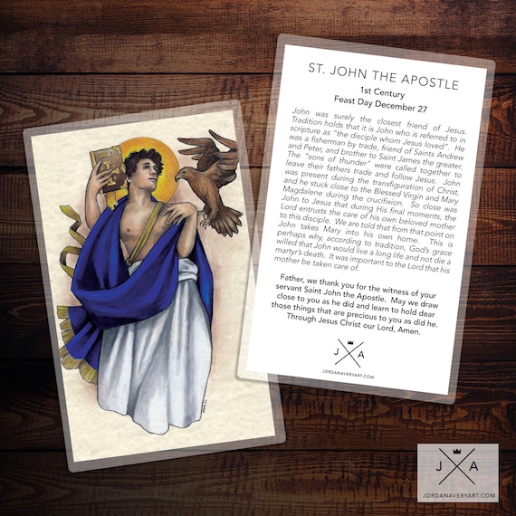 Saint John the Apostle Prayer Card - Etsy