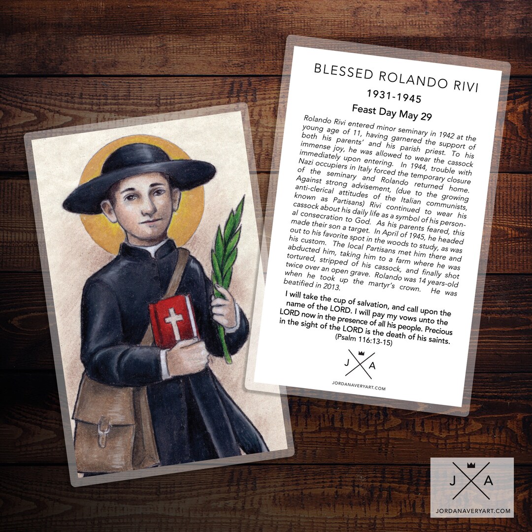 Blessed Rolando Rivi Prayer Card - Etsy