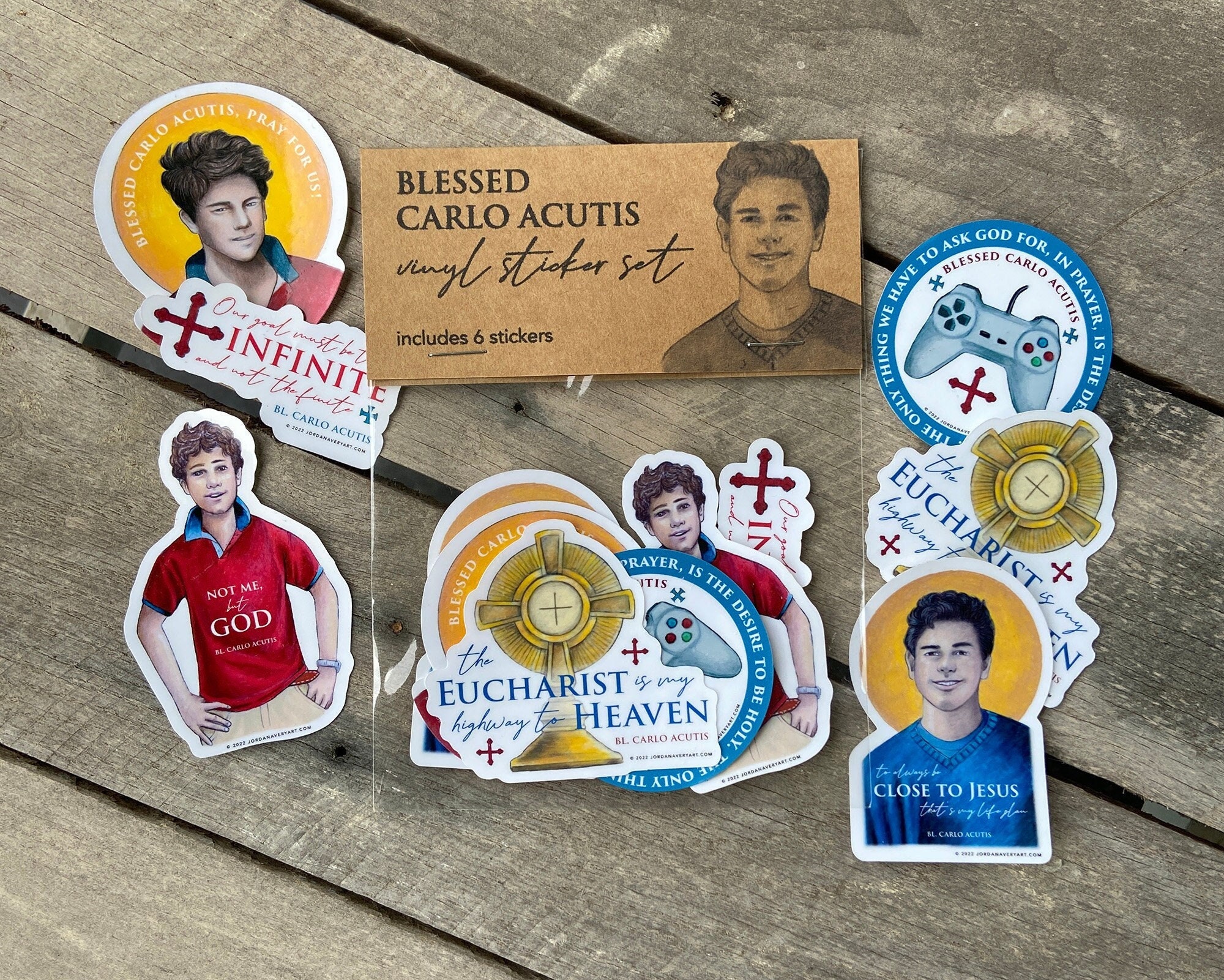 Blessed Carlo Acutis Vinyl Sticker Set - Etsy