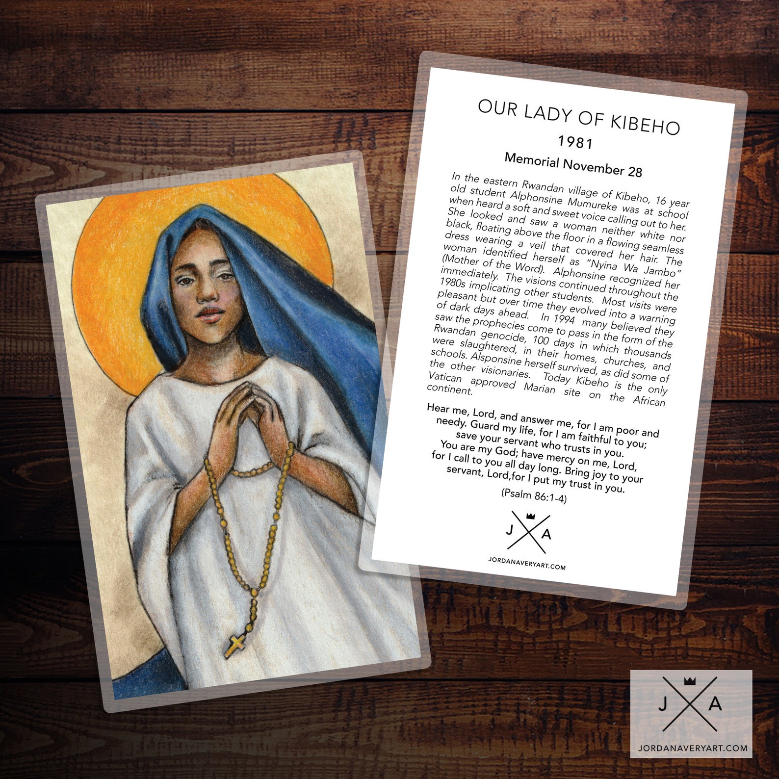 Our Lady of Kibeho Prayer Card - Etsy