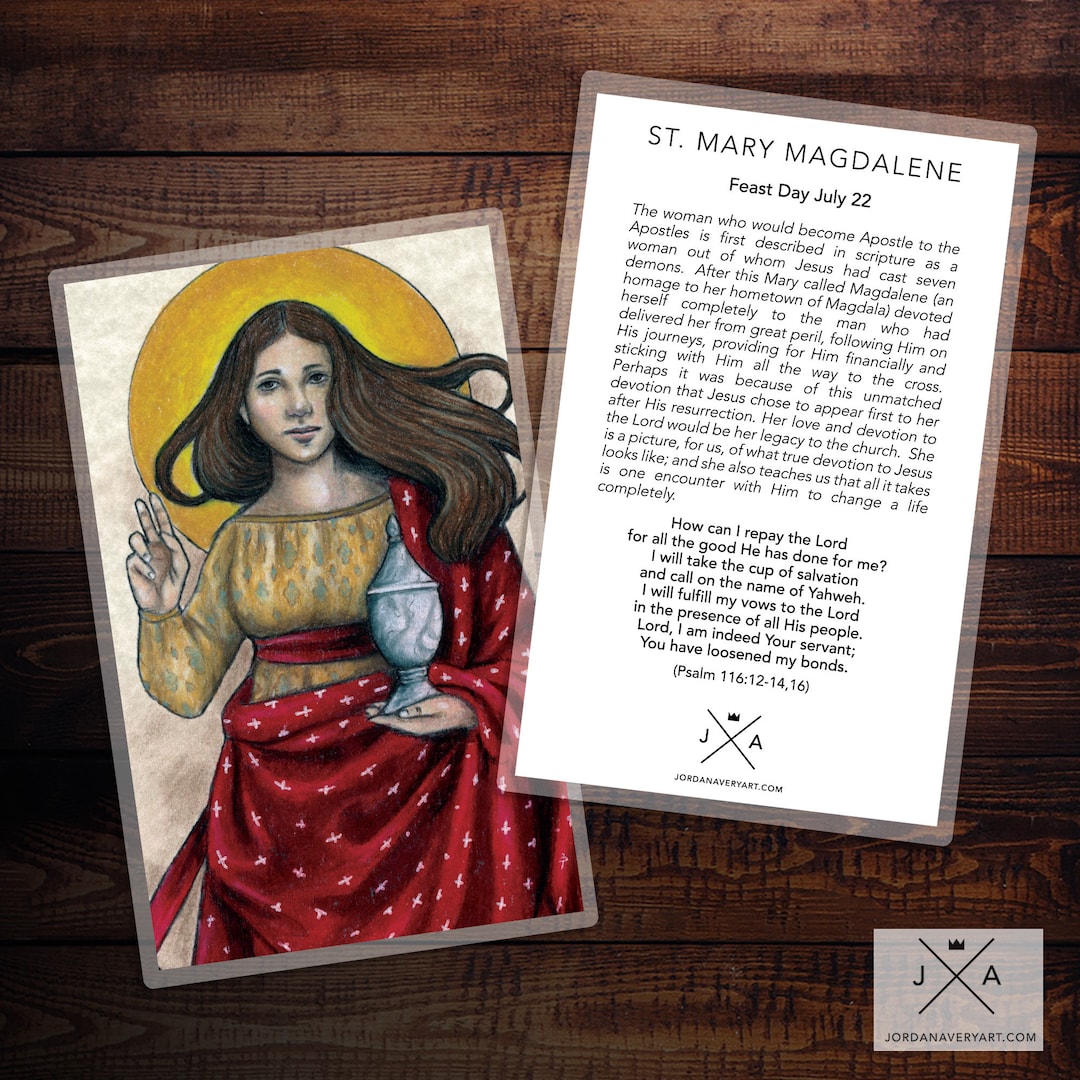 Saint Mary Magdalene Prayer Card C - Etsy Canada