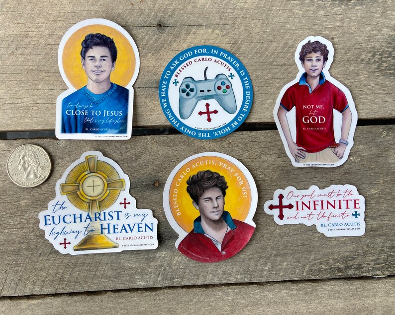 Blessed Carlo Acutis Vinyl Sticker Set - Etsy