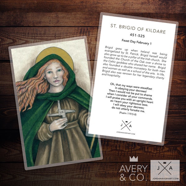 St Brigid Prayer Card - Etsy