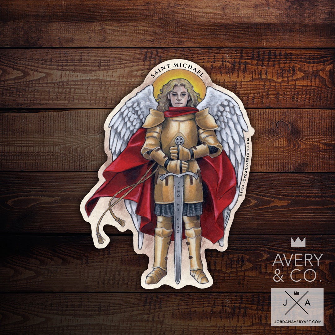 Saint Michael the Archangel Vinyl Sticker - Etsy
