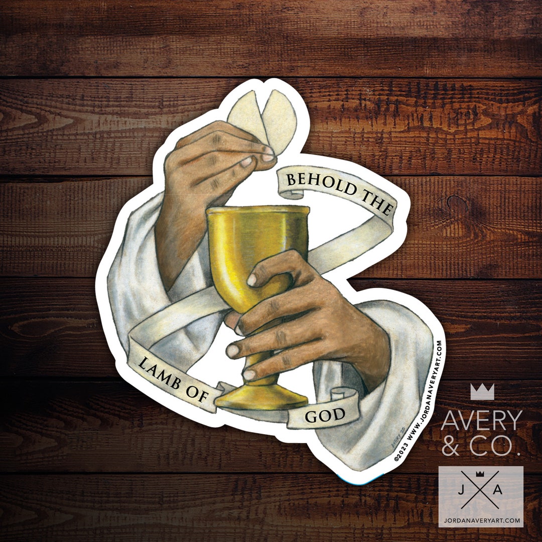 Behold the Lamb of God Vinyl Sticker - Etsy