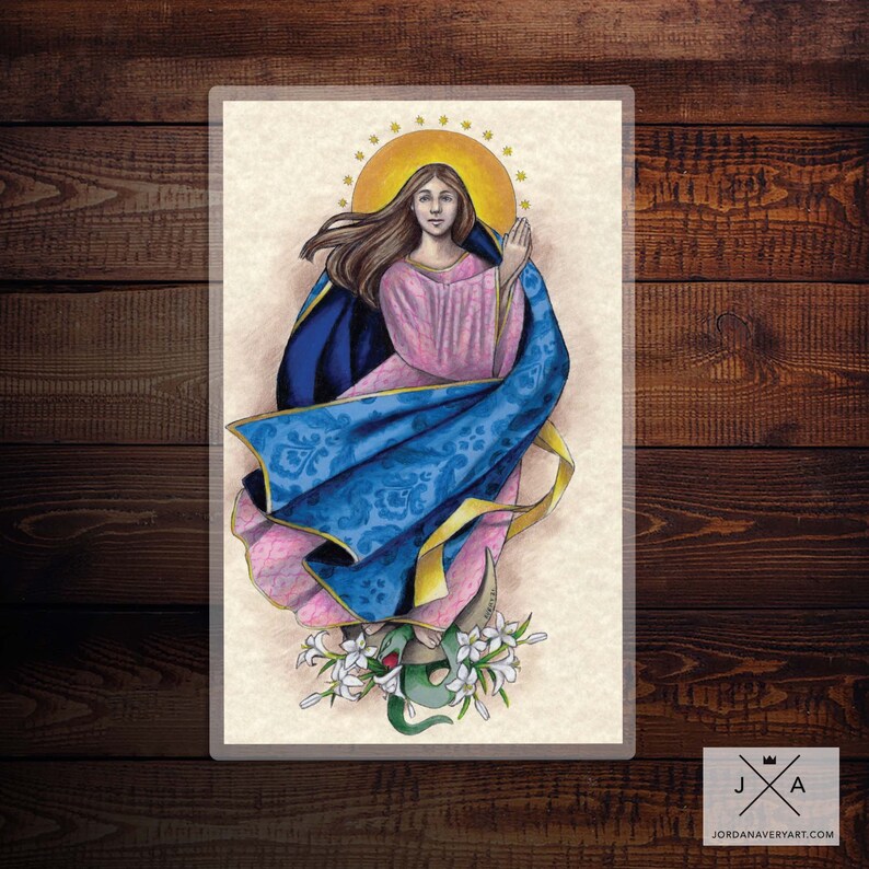 Immaculate Conception Prayer Card - Etsy