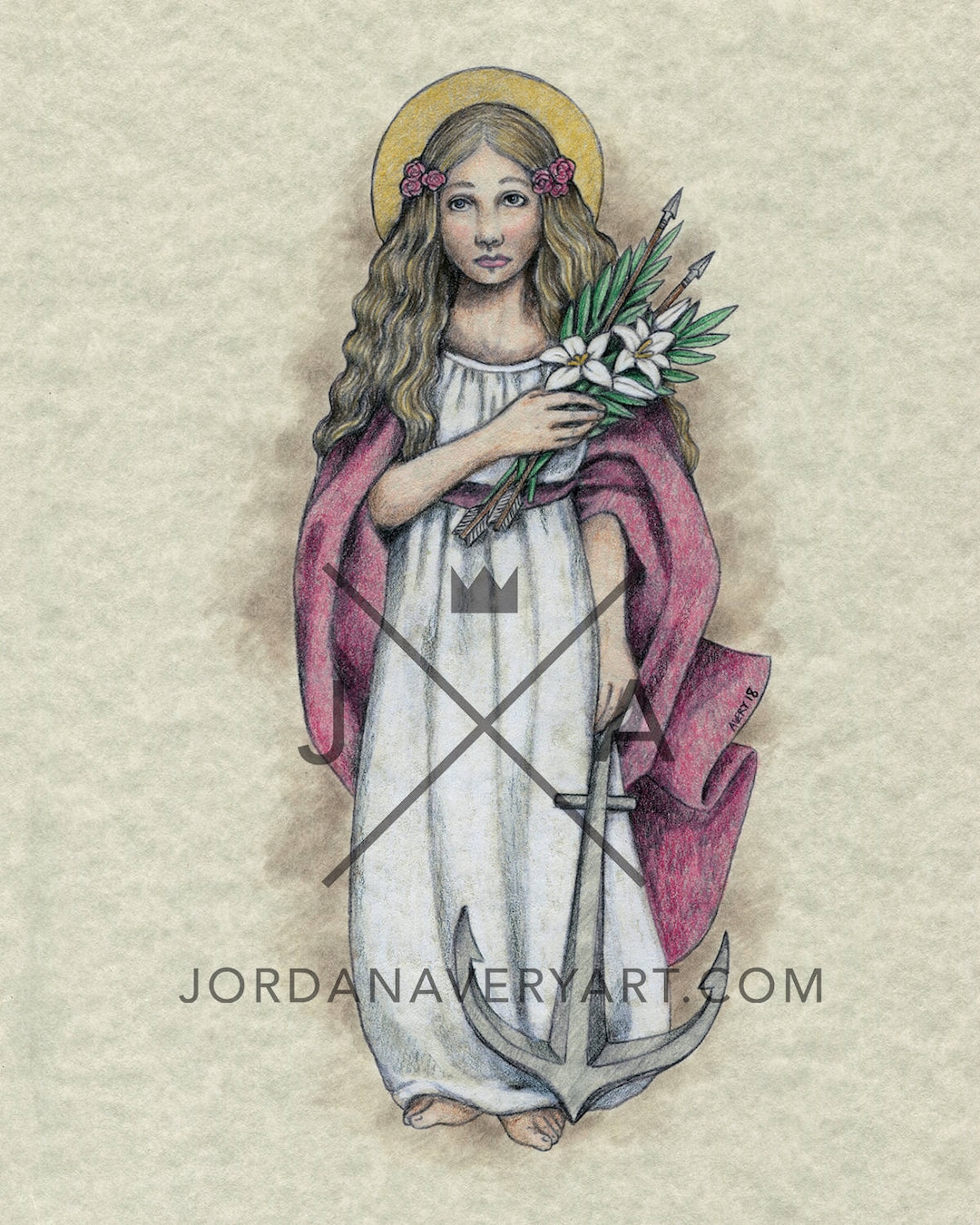 Saint Philomena Art Print - Etsy