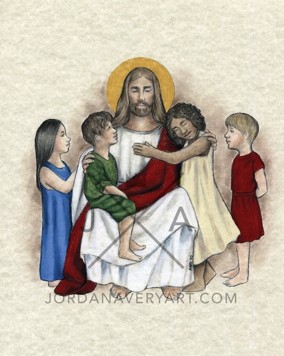 Let the Little Children Come to Me Art Print | Etsy