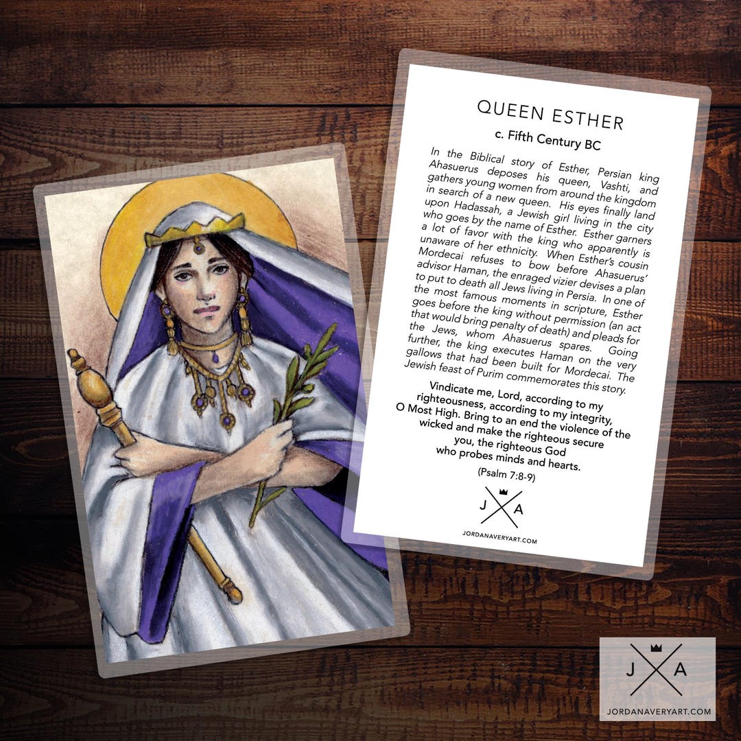 Queen Esther Prayer Card - Etsy