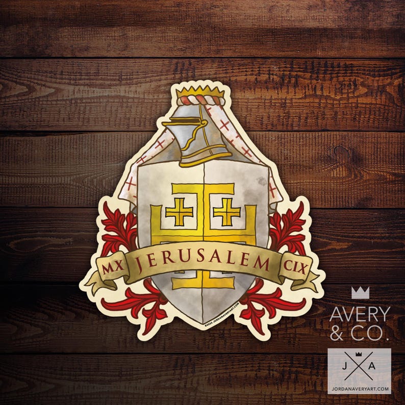 Kingdom of Jerusalem Sticker - Etsy
