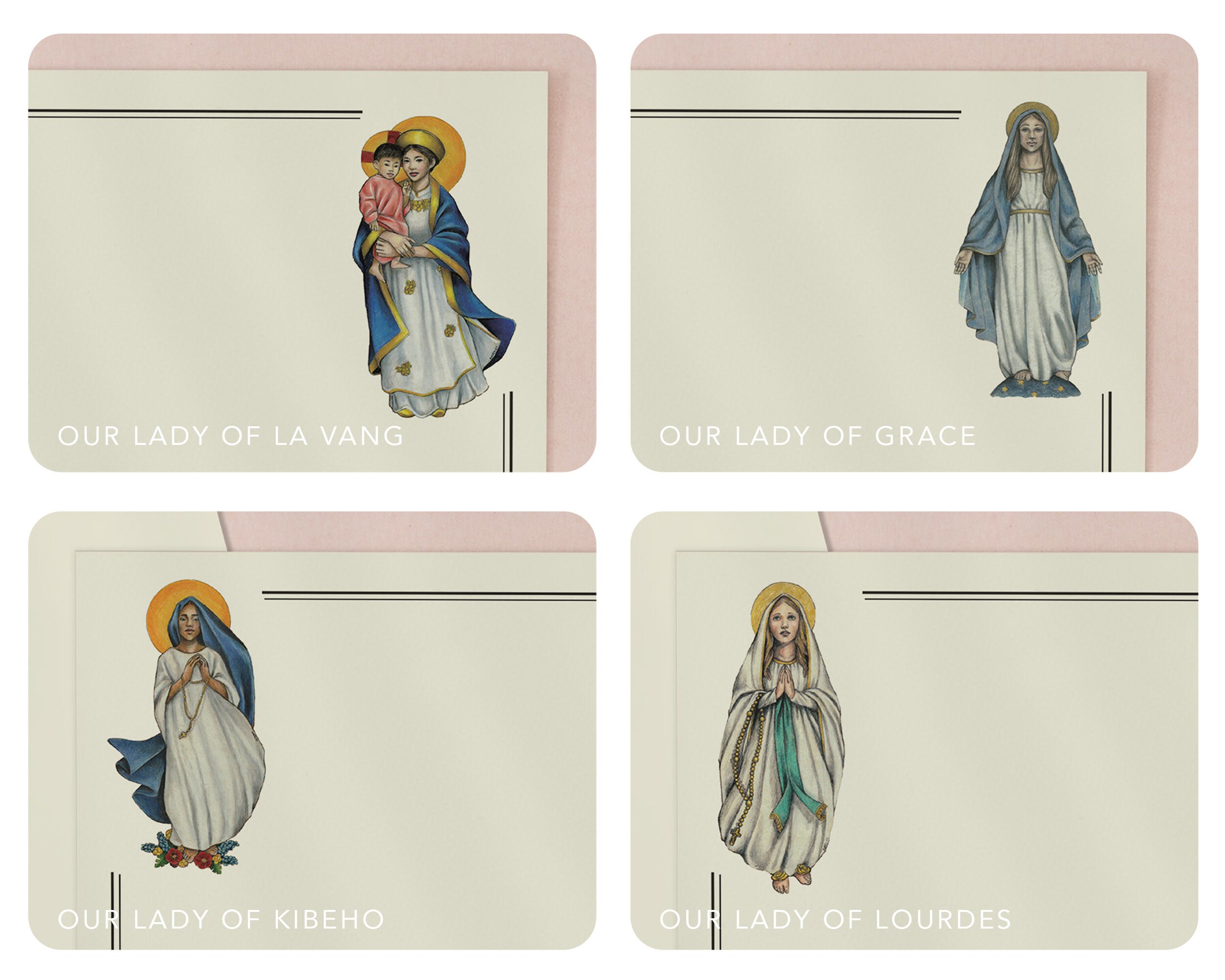 Deluxe Saints of God Stationery and Envelope Set of 5 - Etsy
