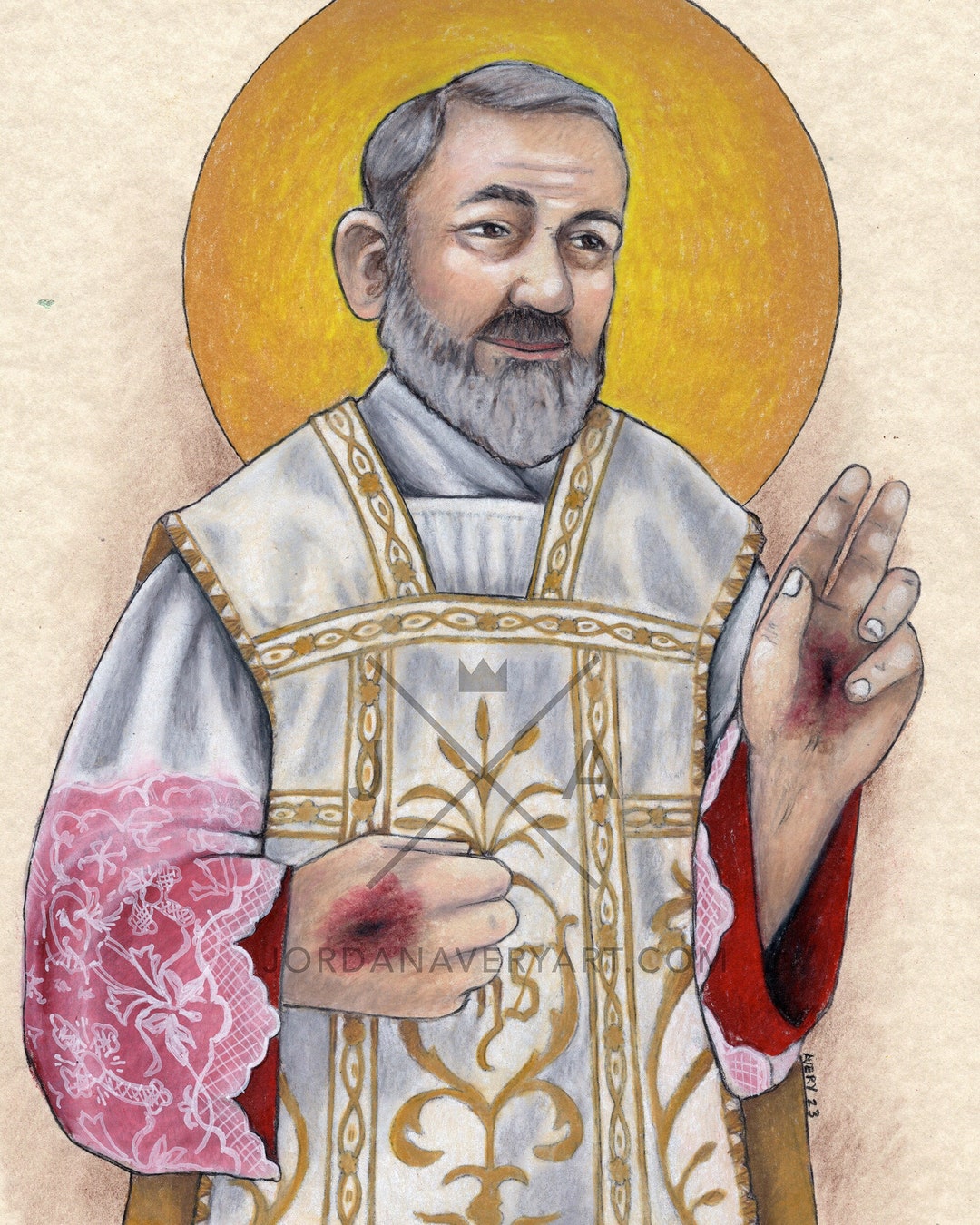 Saint Pio of Pietrelcina (padre Pio) Art Print - Etsy