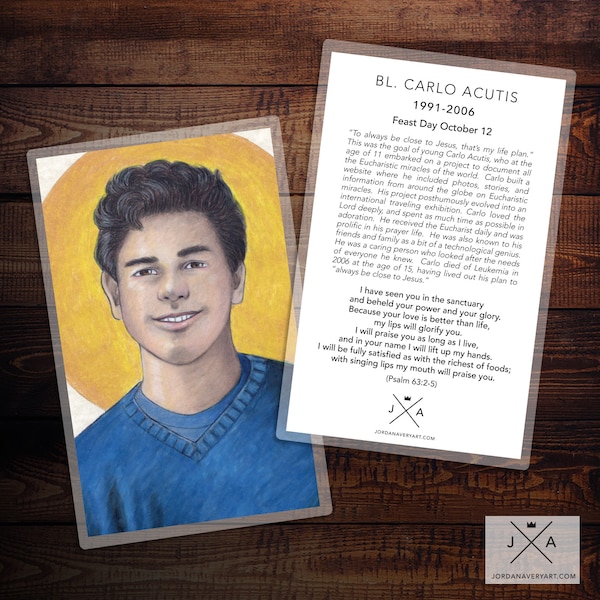 Carlo Acutis Prayer Cards - Etsy