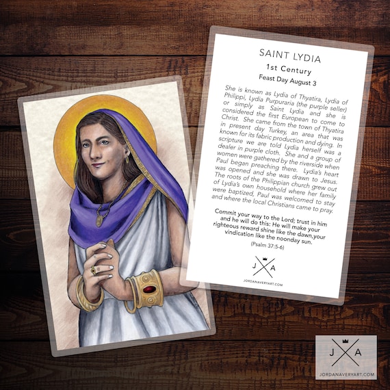 Saint Lydia Prayer Card | Etsy