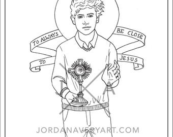 Blessed Carlo Acutis Coloring Page | Catholic Coloring Page for All ...