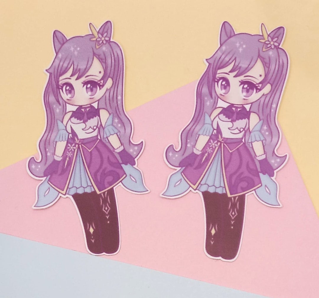 Keqing Sticker, Anime Inspired Merchandise, Chibi Style Art - Etsy
