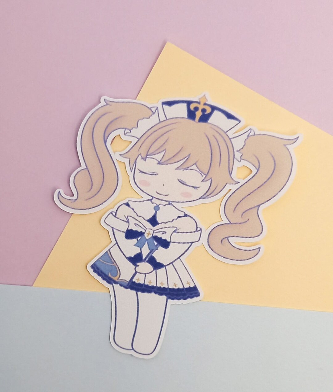 Barbara Anime Girl Sticker, Genshin Inspired Merchandise, Kawaii Cute ...