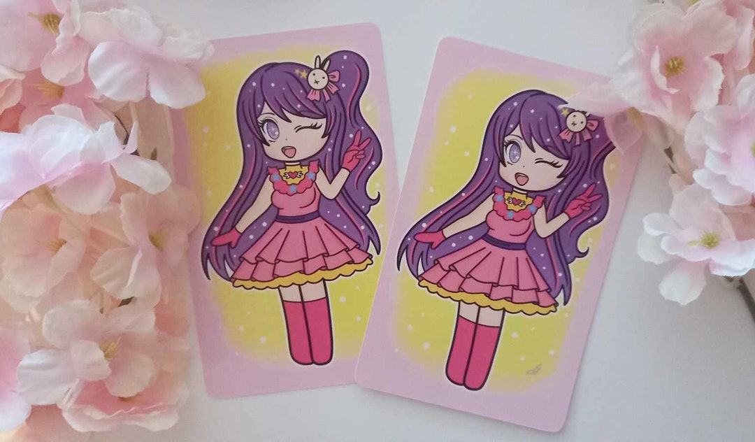 Anime Mini Print, Idol Girl Art, Cute Chibi Anime Girl - Etsy