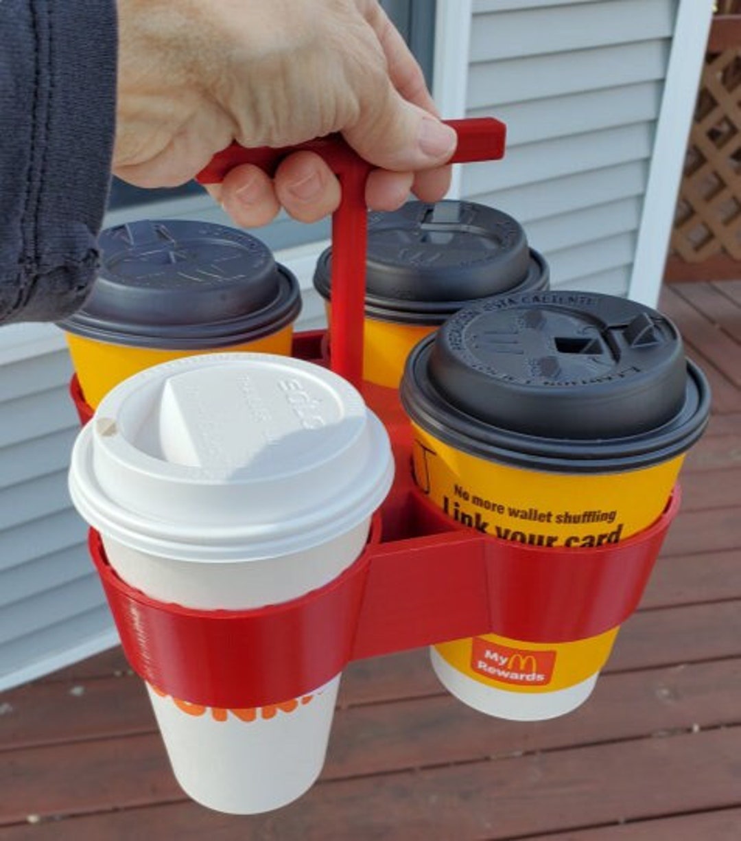 4 Cup Coffee Carrier and Tray - Etsy