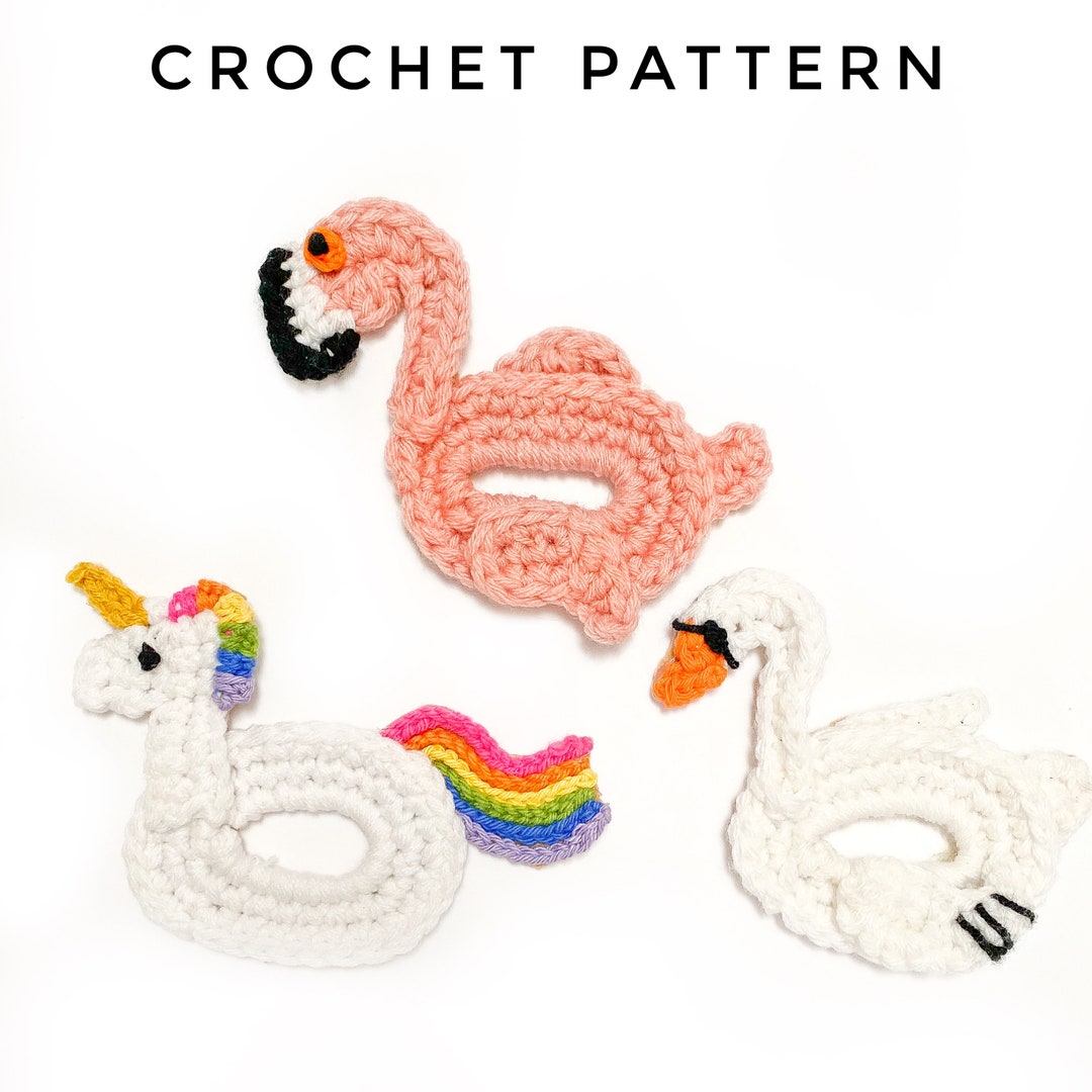 PATTERN | Crochet Summer Floats | Crochet Unicorn | Crochet Swan ...