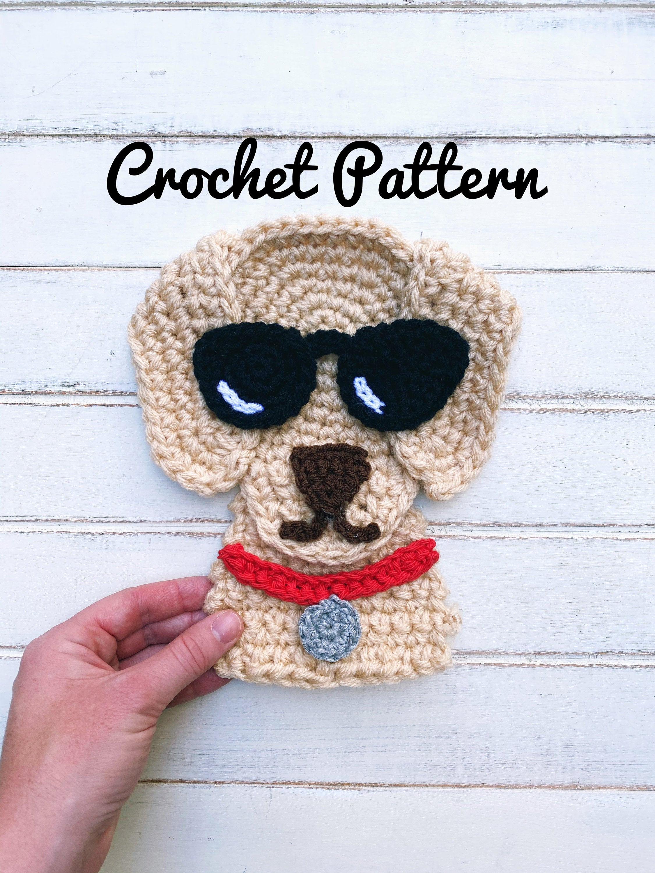 PATTERN | Crochet Dog Applique | Yellow Lab | Labrador Retriever | Cute ...