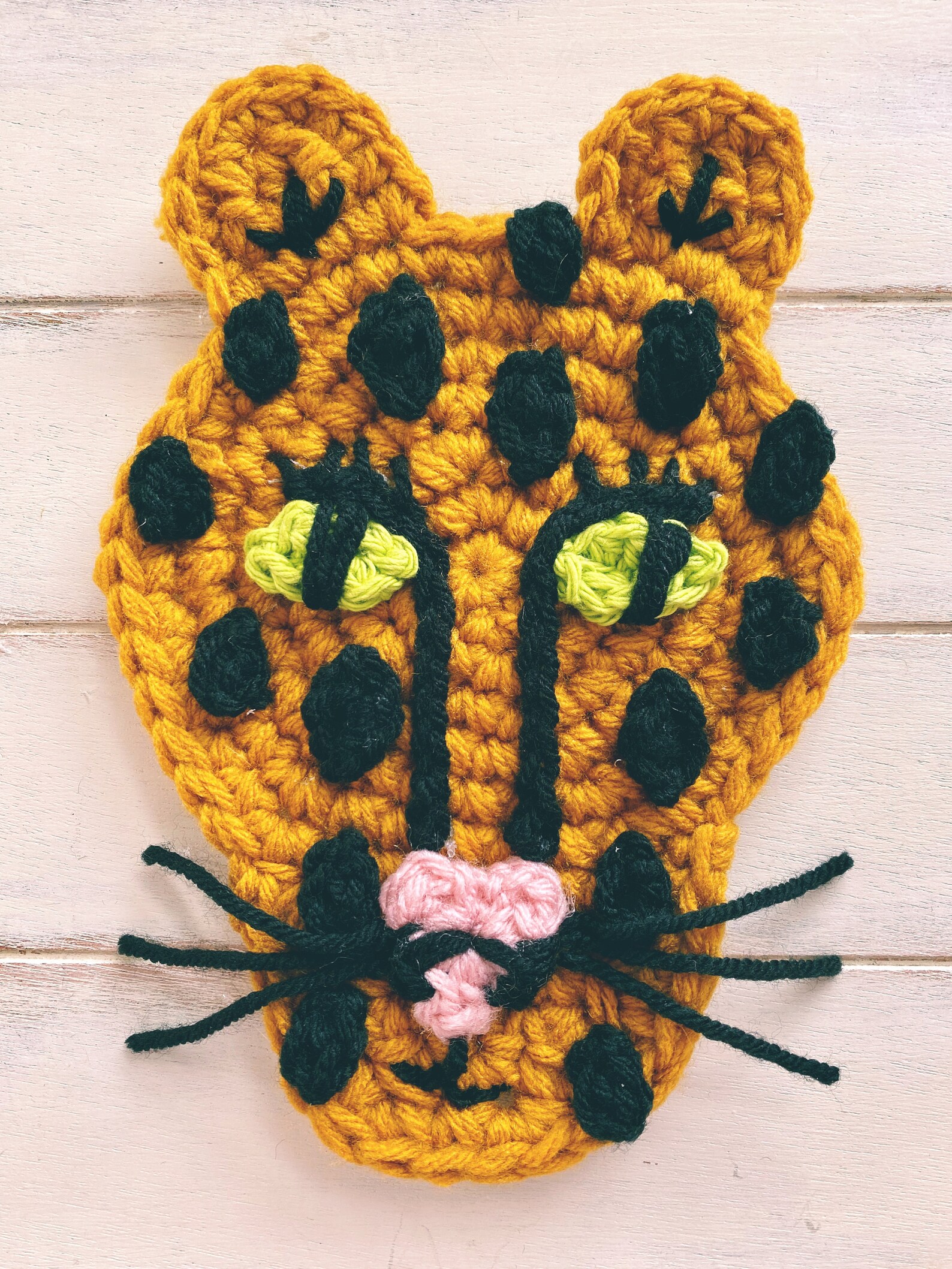PATTERN Crochet Leopard Applique Jungle Animal Leopard - Etsy